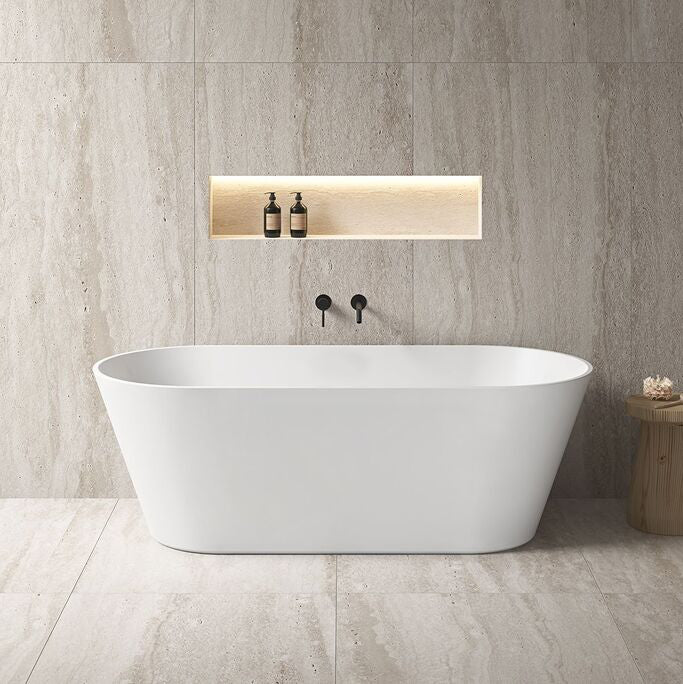 Nava Bath Tub - Freestanding (1400 x 700 x 570 h) No OverFlow — GlazeX Bathware + Glazing